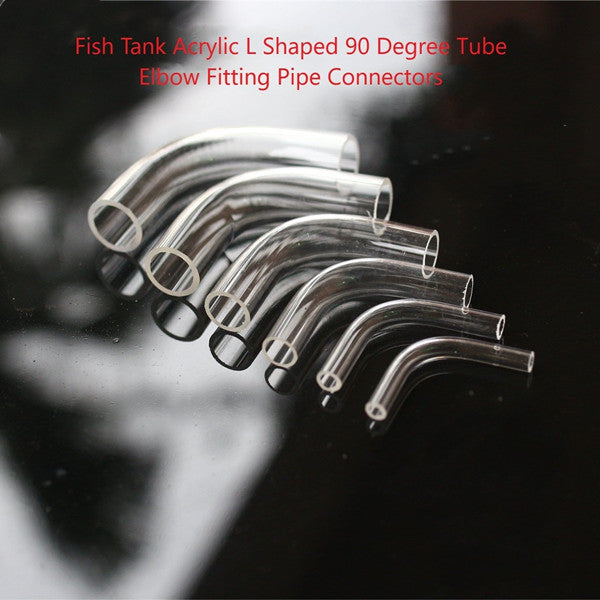 Fish Tank Acrylic L Shaped 90 Degree Tube Elbow Fitting Pipe Connectors ...